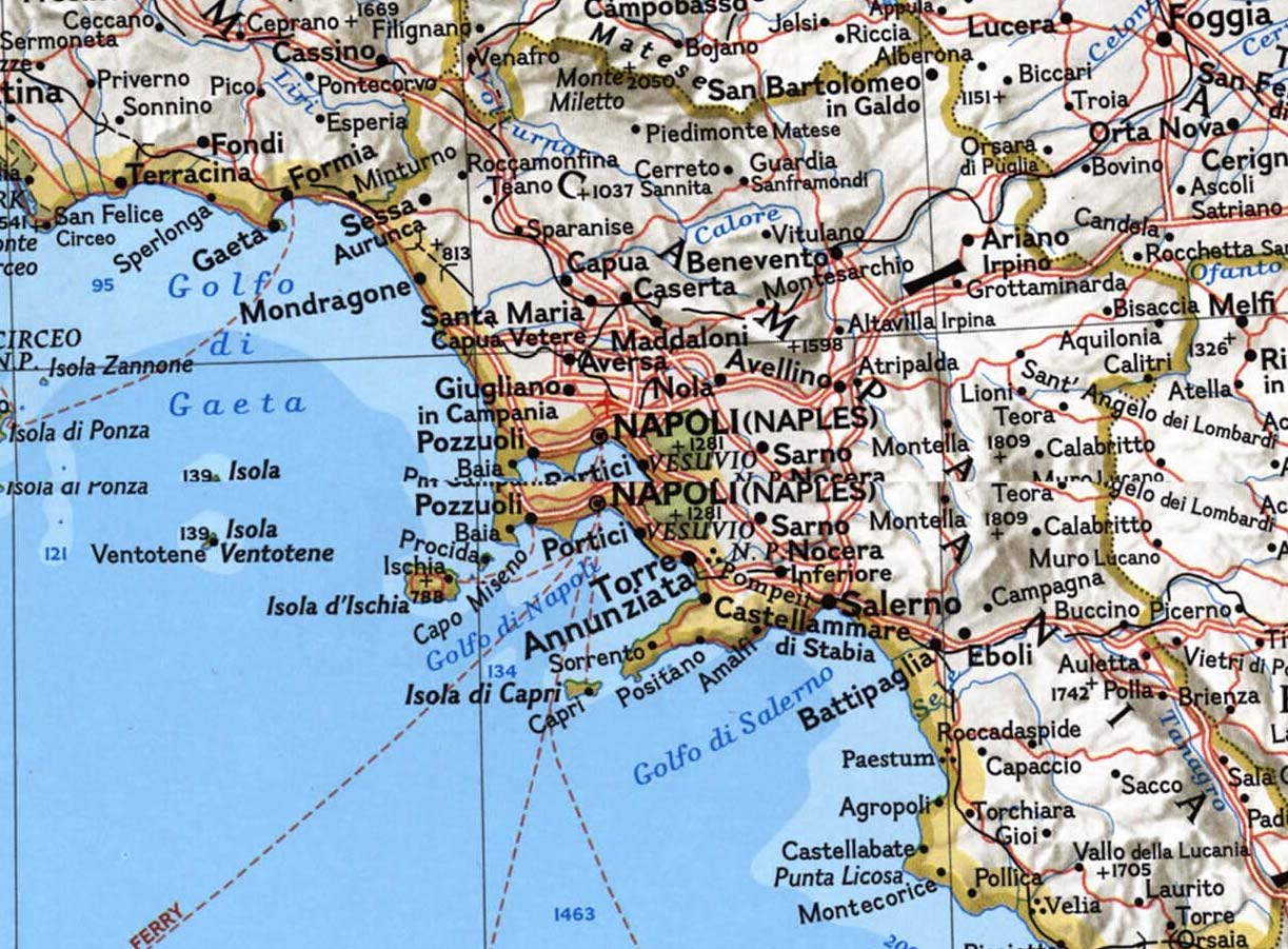 Naples Map - Italy Naples Map - Italy